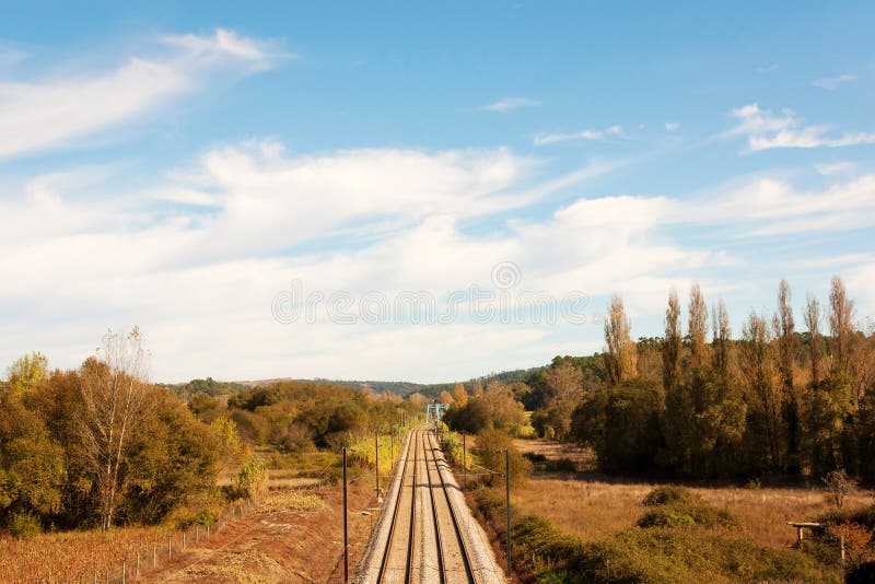Railway Landscape stock photo. Image of mountain, perspective - 21828030