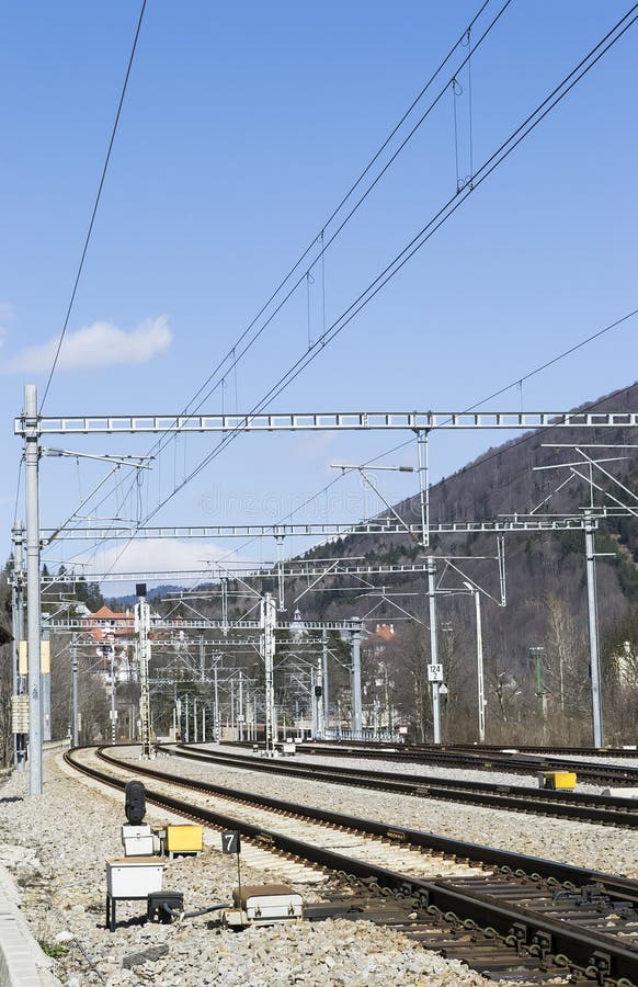Railway landscape stock image. Image of control, lines - 39272373