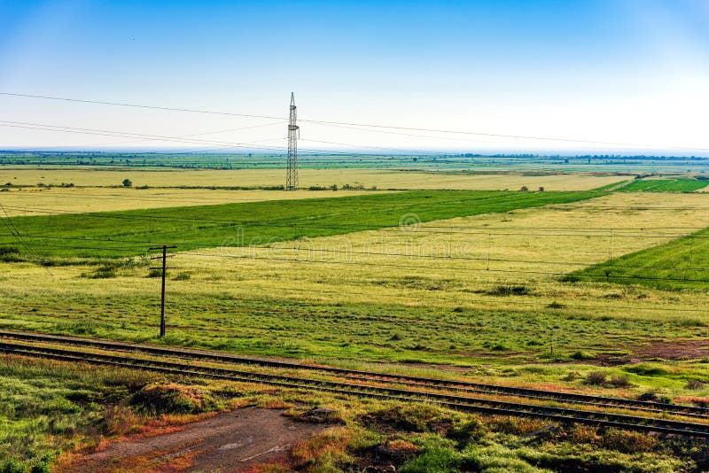 Railway landscape stock photo. Image of circuit, landscape - 70882552