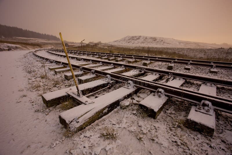 Railway line stock image. Image of diesel, public, snow - 23557677