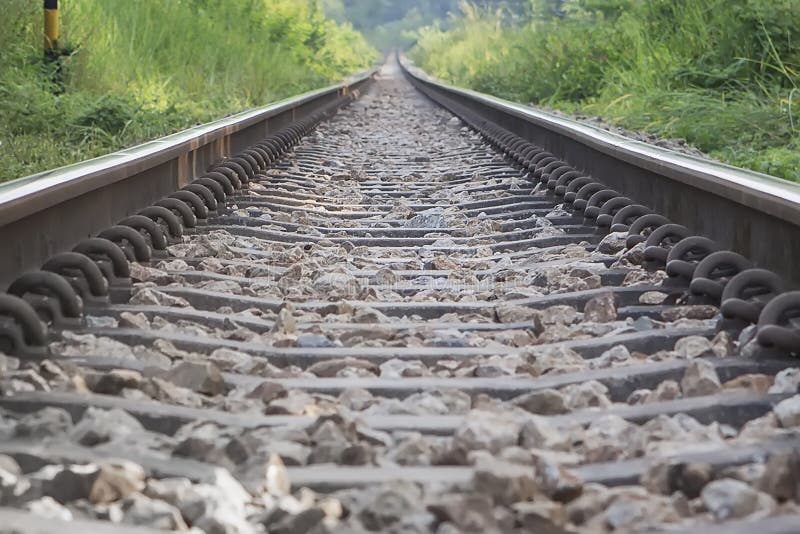 Railroad tracks and stone stock image. Image of concept - 116945561