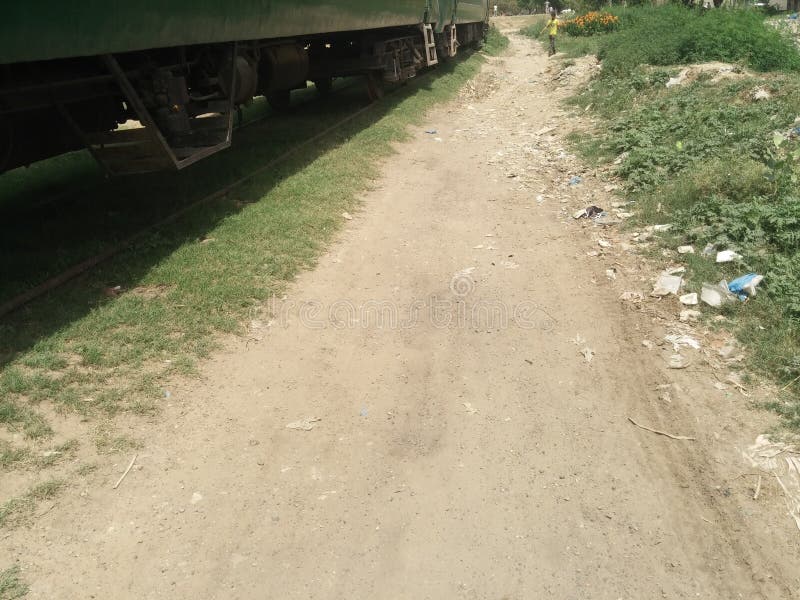 Railway Line Road & Railway Train is so Beautiful Stock Image - Image ...