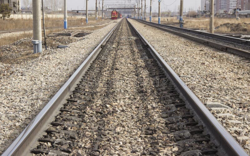Railway line stock image. Image of path, crossing, crossroad - 143806951