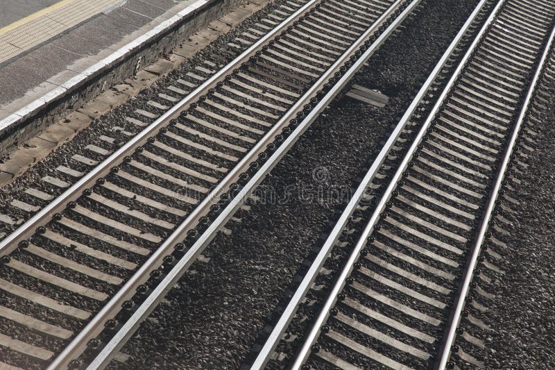 Railway Line Tracks stock photo. Image of track, transport - 32743328