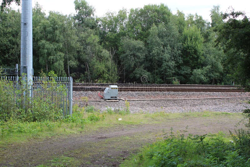 Railway Line Used by Heavy Freight Trains Stock Image - Image of used ...