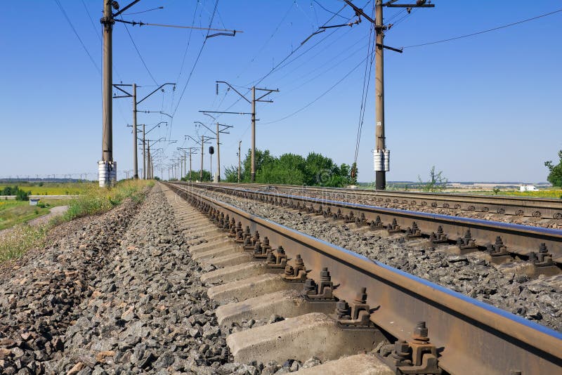 Railway Lines stock image. Image of long, rail, line - 26037441