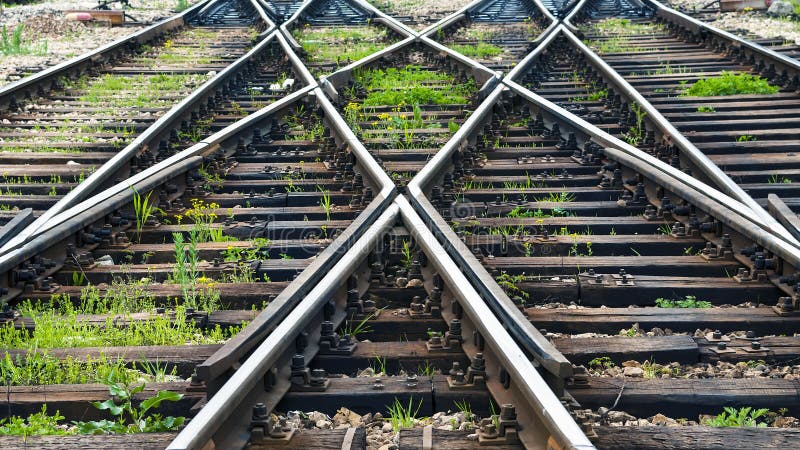 The railway lines stock image. Image of rail, form, pattern - 94476167