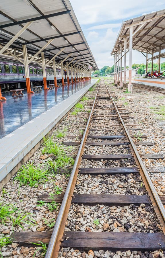Railway Lines Travel through a Railway Station Stock Photo - Image of ...