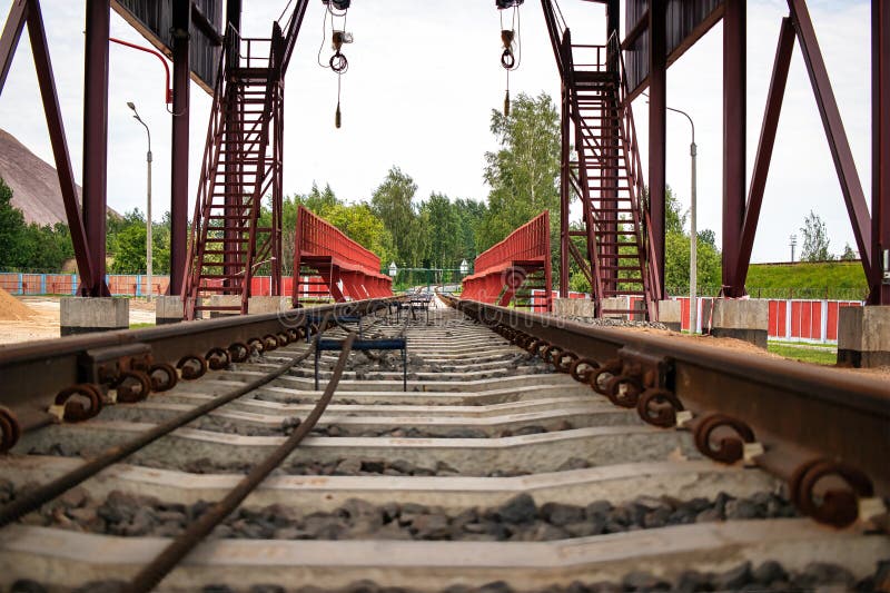 Railway Loading and Unloading Station with Platform Showcasing ...