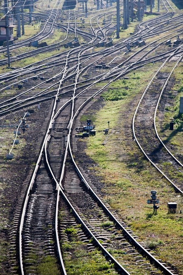 Railway marshalling yard stock image. Image of line, journey - 68142995