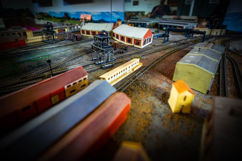 Railway Modeling Sample of Large Models Stock Image - Image of ...