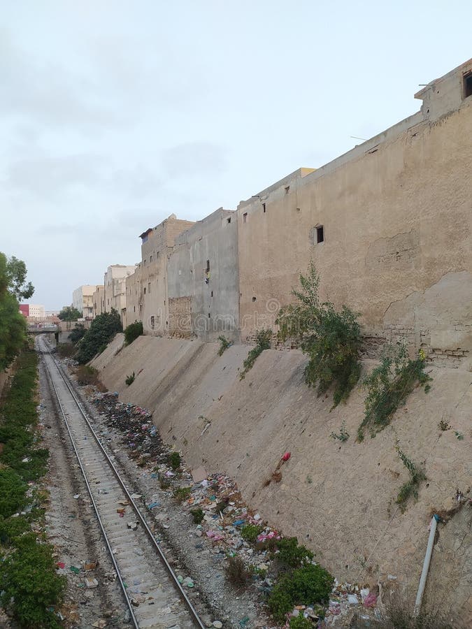 Railway Next To a Historic Fortress, Safi Stock Image - Image of next ...