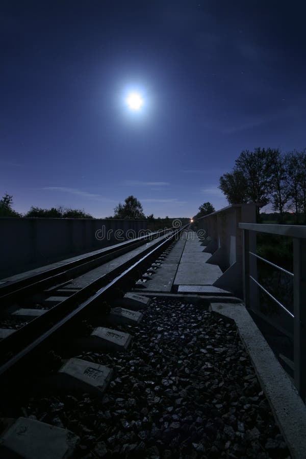 126 Train Track Full Moon Stock Photos - Free & Royalty-Free Stock ...
