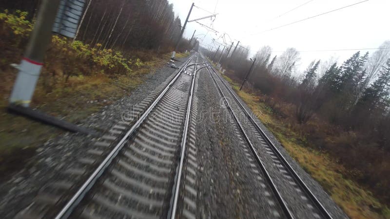 Train Rear View in a Subway Tunnel. Singapore MRT Train in a Subway ...