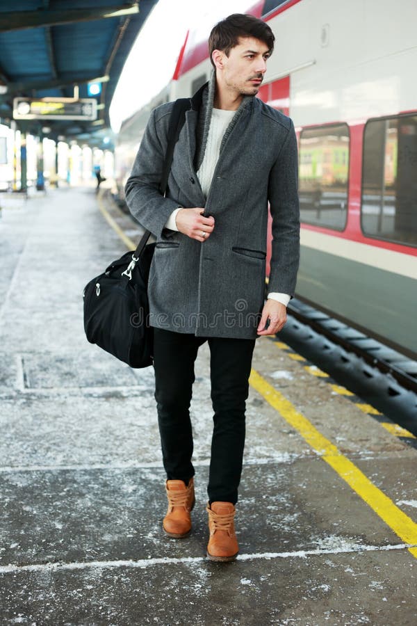 On railway platform stock photo. Image of passenger, delays - 86056812