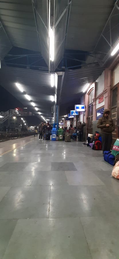 A Railway Platform in India Editorial Stock Image - Image of platform ...