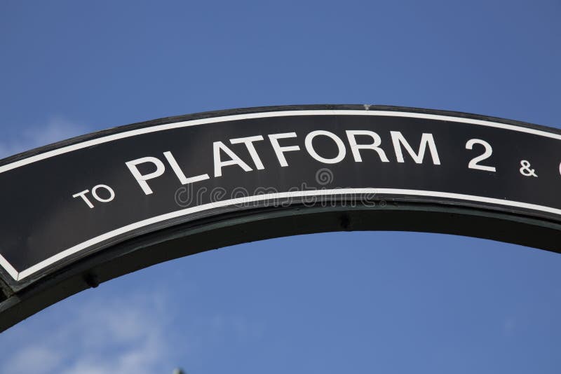 Railway Platform Sign, England Stock Image - Image of sign, britain ...