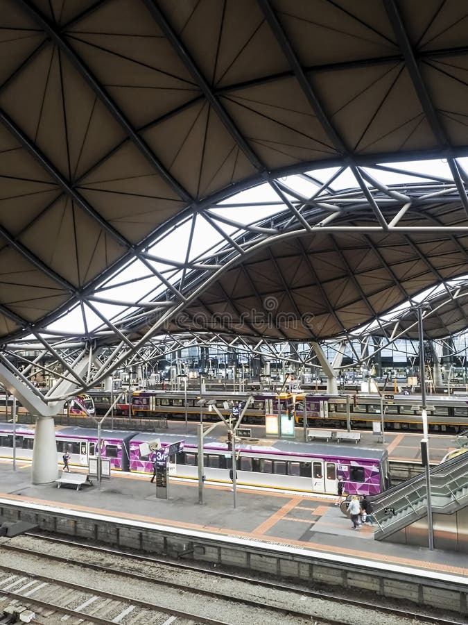 Railway Platforms Viewed from Elevated Vantage Point Editorial Stock ...