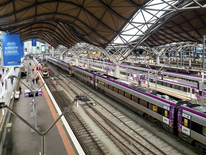 Railway Platforms Viewed from Elevated Vantage Point Editorial Image ...