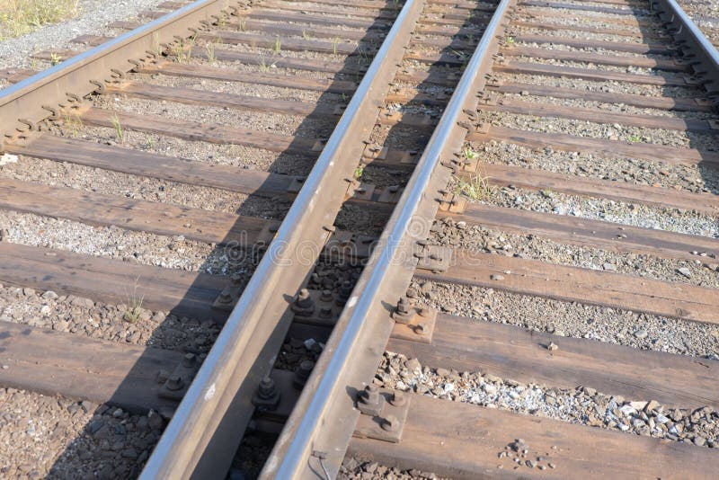 Railway Pointwork, Railway Tracks, High-speed Rail. Stock Photo - Image ...
