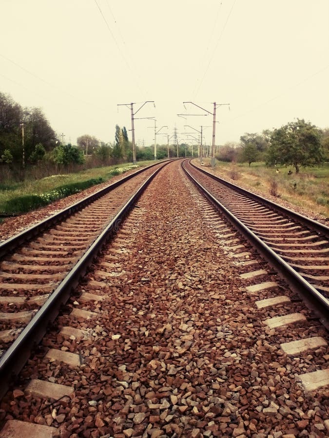 Railway stock image. Image of rail, tracks, distance - 116104717