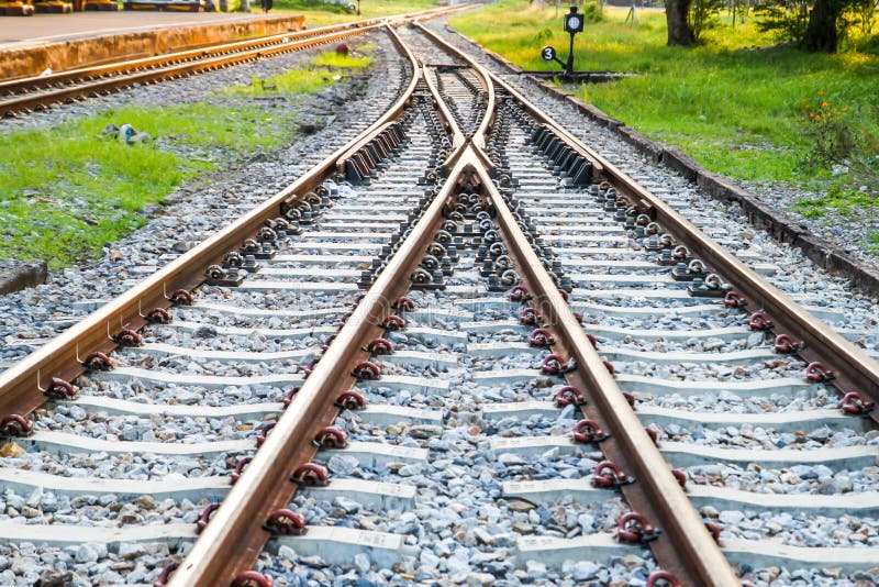 Railway Railroad Tracks for Train Public Transport Stock Image - Image ...