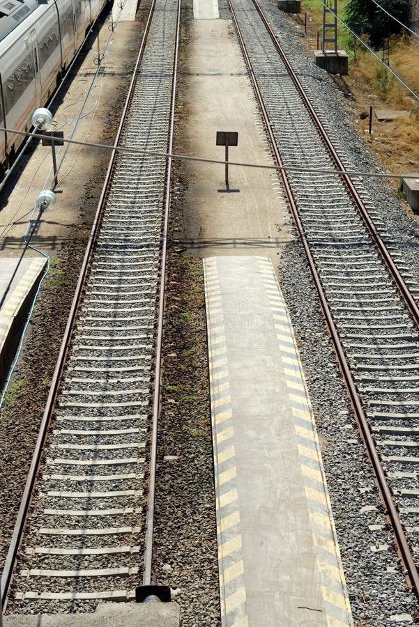 Railroad Tracks for Train Transportation Stock Image - Image of ...