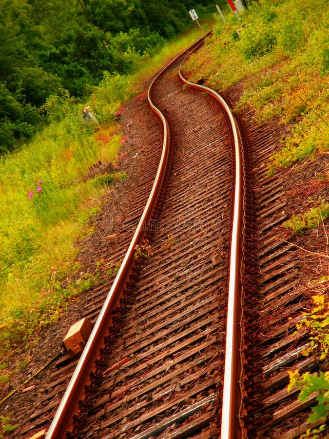 Railway / rails stock photo. Image of black, design, horizontally - 9691658