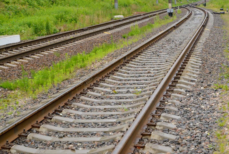 Concrete railway ties stock image. Image of railway, background - 28861491