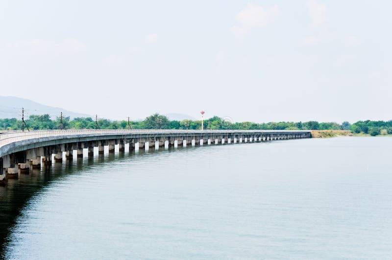 Railway on the reservoir stock photo. Image of architecture - 16848840