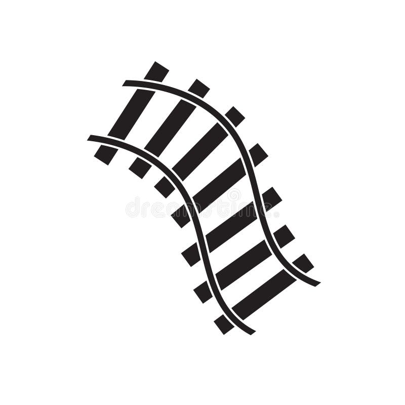 Railway road icon stock vector. Illustration of train - 112708058