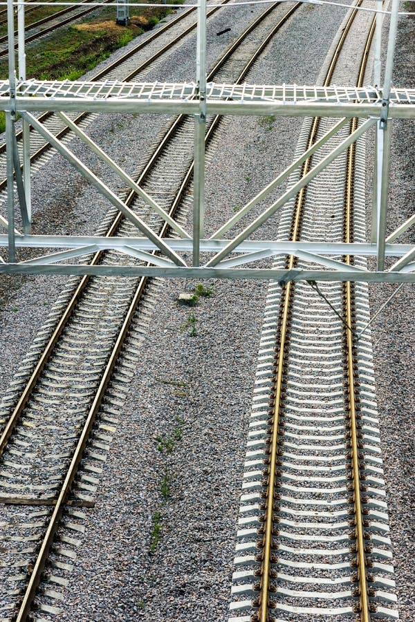 Railway road over-view stock image. Image of direction - 43341455