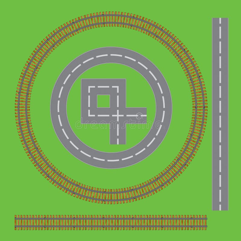 Railway road parts stock vector. Illustration of illustrations - 49632597