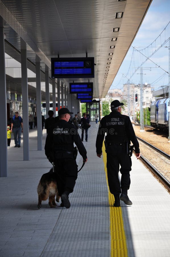 Railway Security Service editorial stock photo. Image of polish - 25004568