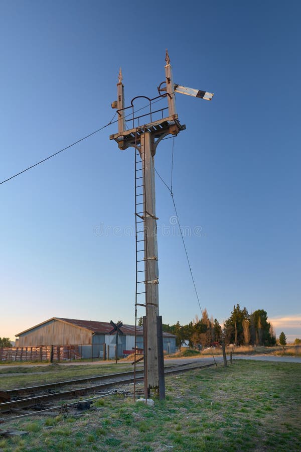 Train Railway Semaphore Signal Stock Image - Image of warning ...