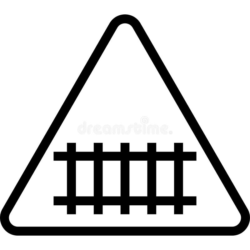 Railway Sign Icon, Traffic Sign Vector Illustration Stock Vector ...