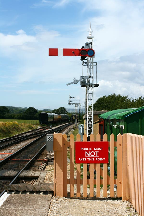 Railway Signal stock photo. Image of track, signal, rail - 15637642