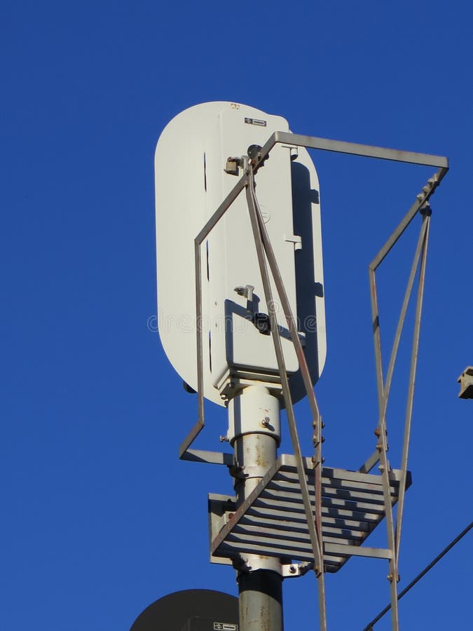 Railway Signal Access Platform Stock Photo - Image of danger, warning ...