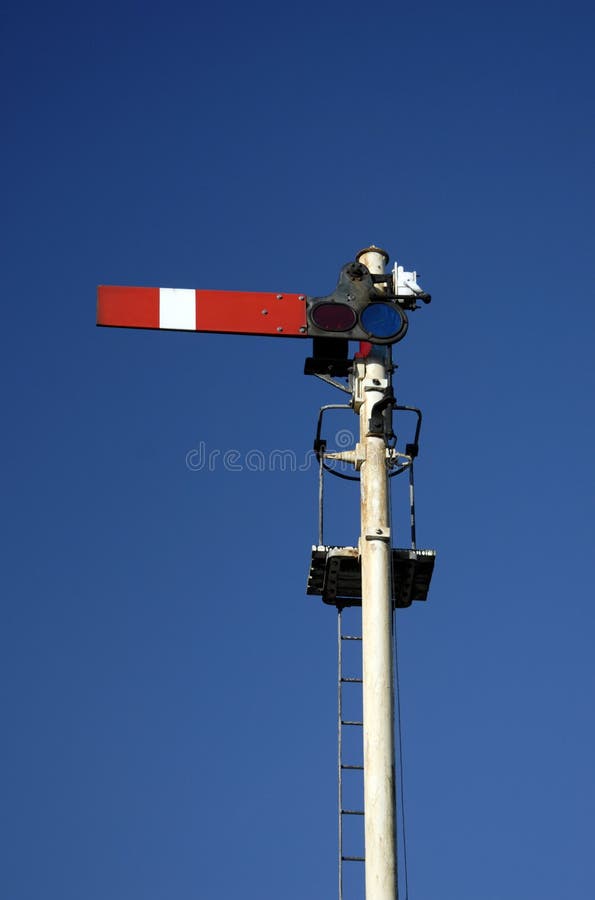 Railway signal stock image. Image of maintainence, blue - 67203167