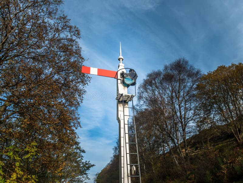 Railway Signal stock photo. Image of rail, caution, engineering - 46518638