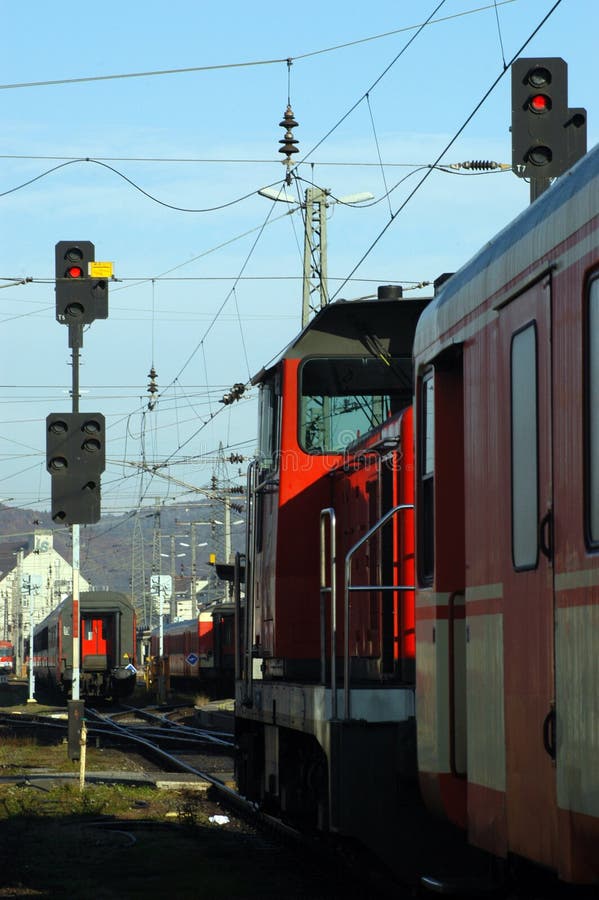 Railway Signaling in Railway Traffic Stock Photo - Image of station ...