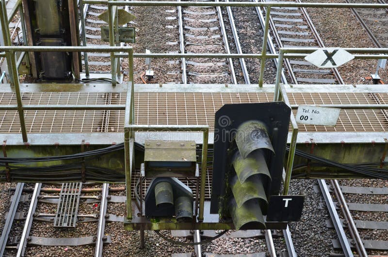 Railway signals. stock photo. Image of southern, track - 45422062