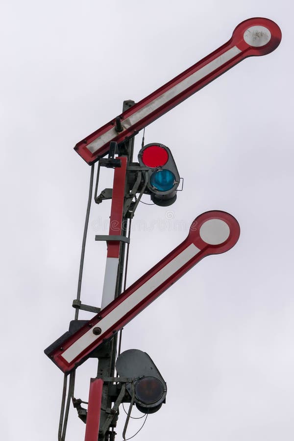 Railway signals stock photo. Image of iron, line, transport - 237597076