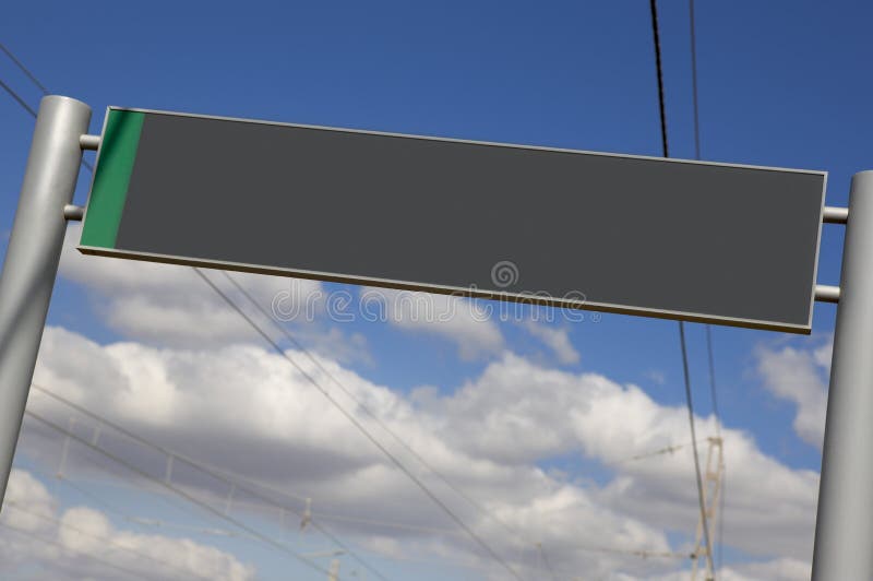 Railway Signpost without Text Stock Image - Image of movement, signal ...