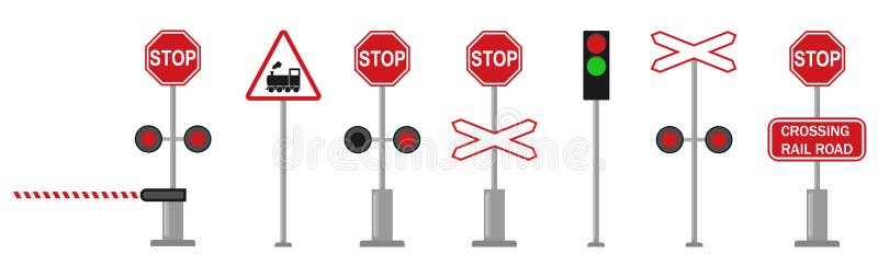 Railway Signs, a Set of Original, Designer, Railway Signs Isolated on a ...