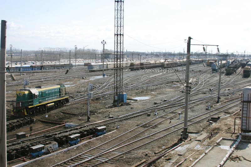 Railway sorting junction editorial image. Image of railroad - 201893250