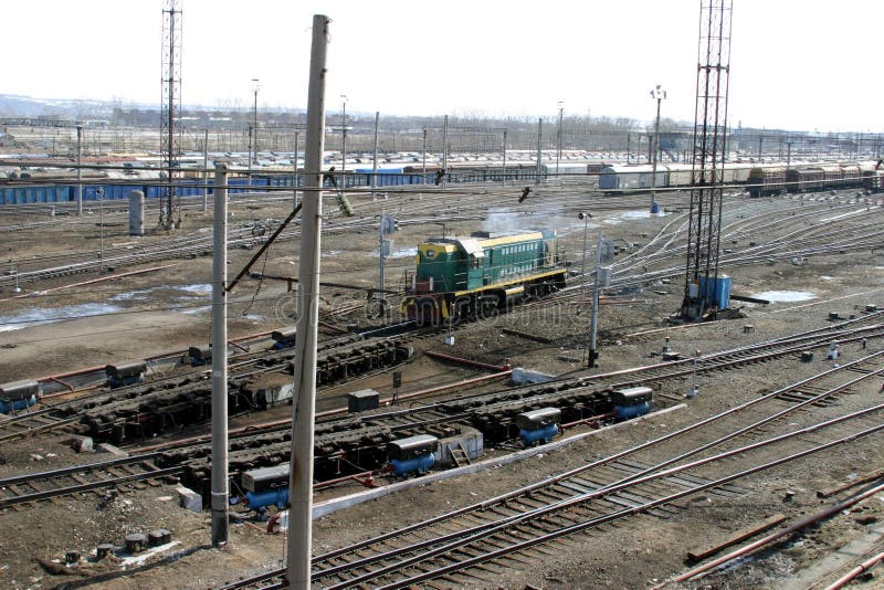 Railway sorting junction editorial image. Image of railroad - 201893260