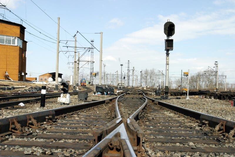 Railway sorting junction editorial photography. Image of junction ...