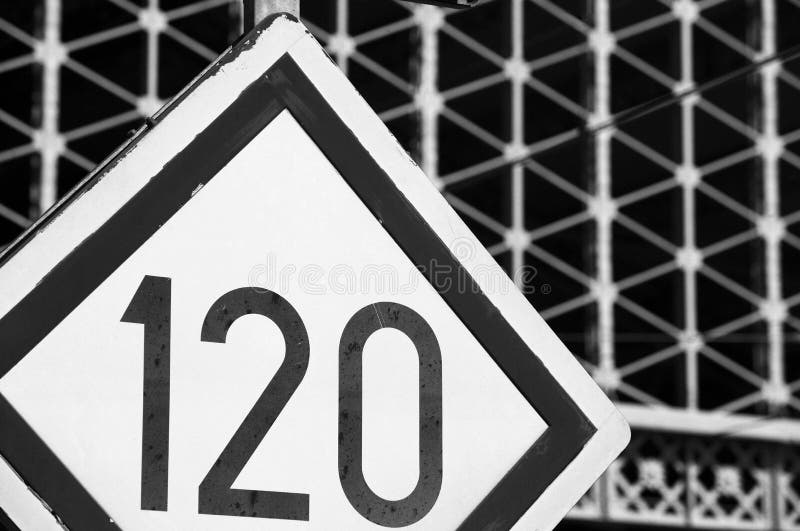 Railway speed limit signal stock photo. Image of safety - 29670716