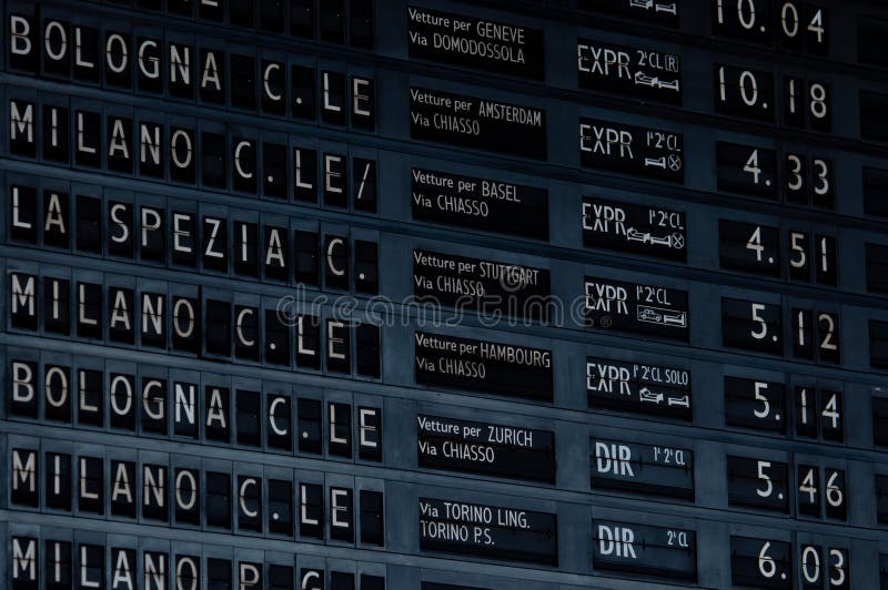 Timetable in Train Station of Deutsche Bahn Stock Image - Image of ...
